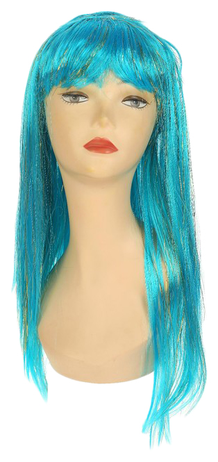 Карнавальный парик Блеск цвет голубой Sima-Land