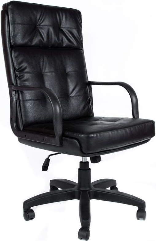 Кресло офисное Евростиль Президент Стандарт M-PP кожа черный