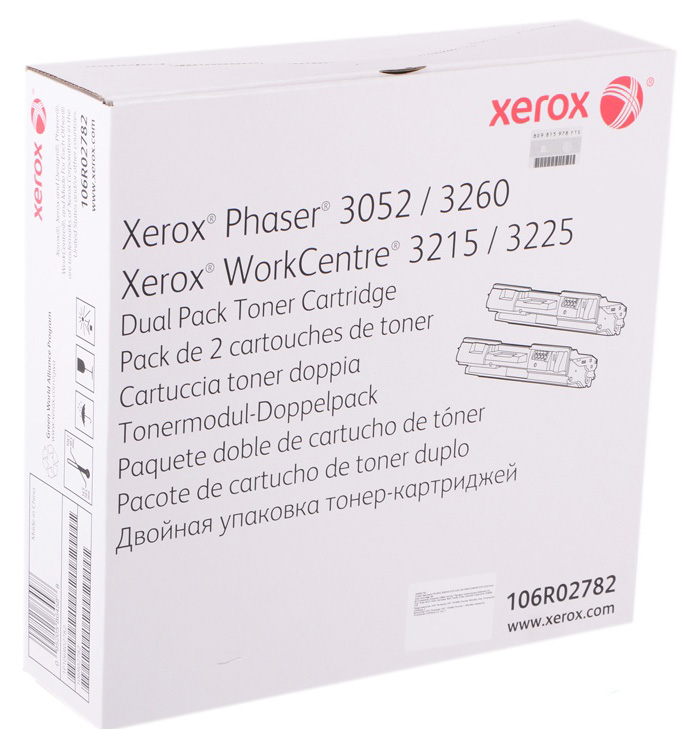 Картридж для лазерного принтера Xerox 106R02782, черный, оригинал