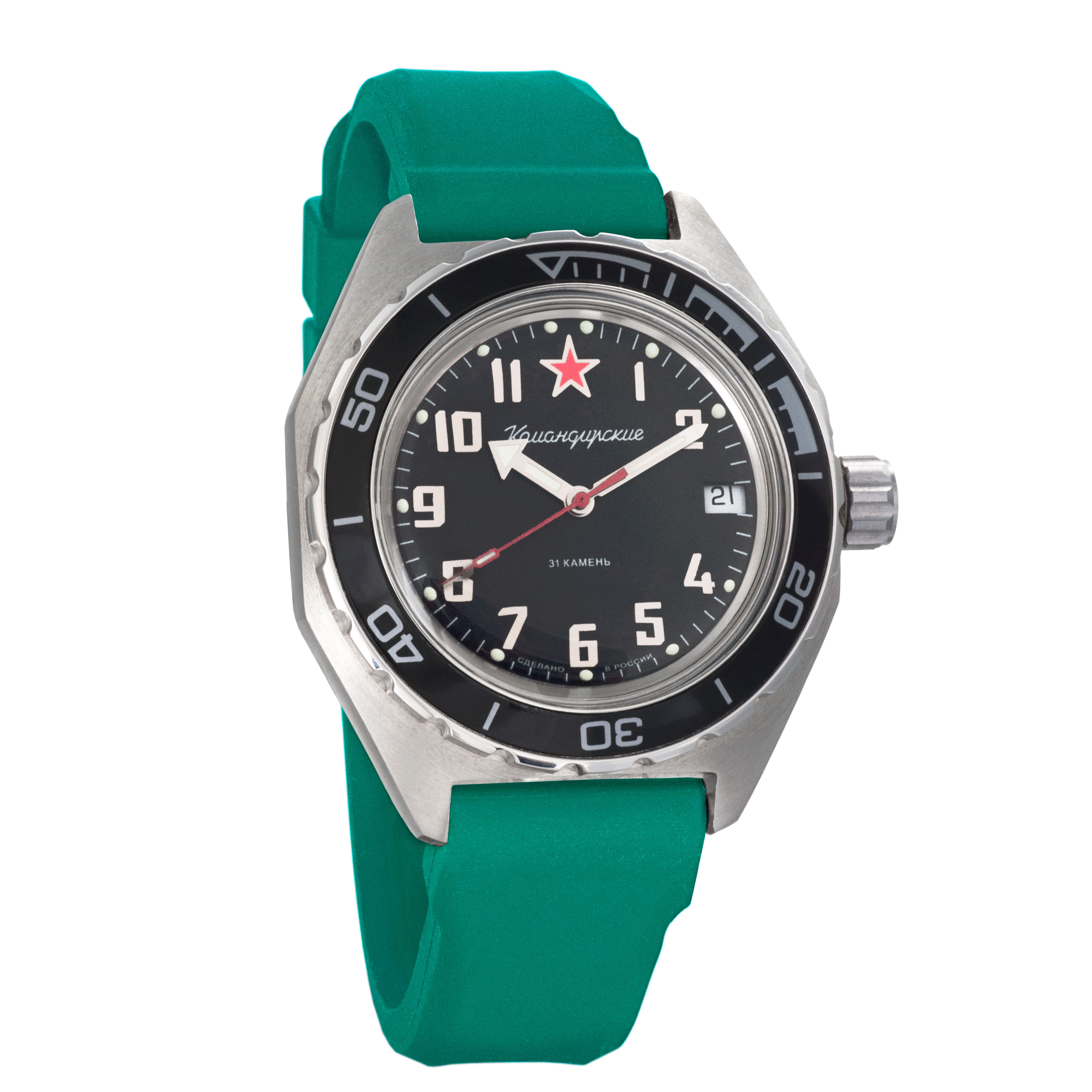 Наручные часы мужские Восток 650537 зеленые