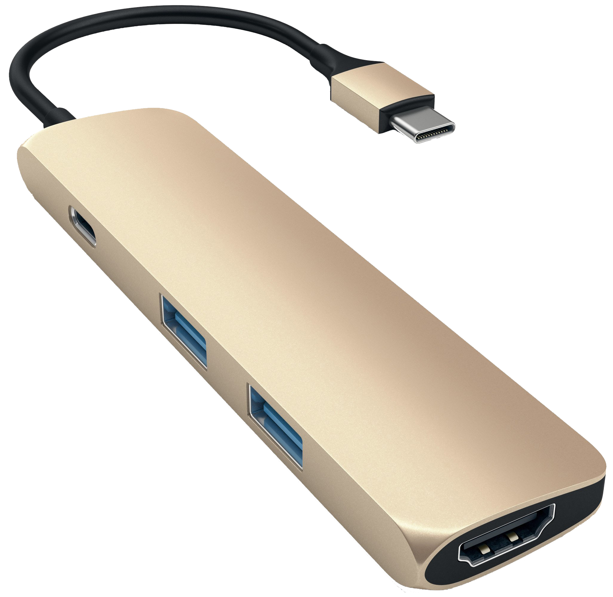 Разветвитель для компьютера Satechi Slim Aluminum Type-C Multi-Port Adapter ST-CMAG Gold