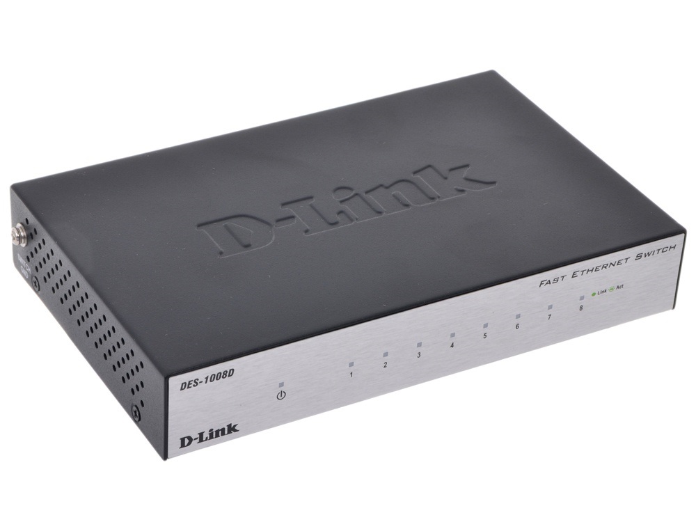 Коммутатор D-Link Switch DES-1008D/RU Black