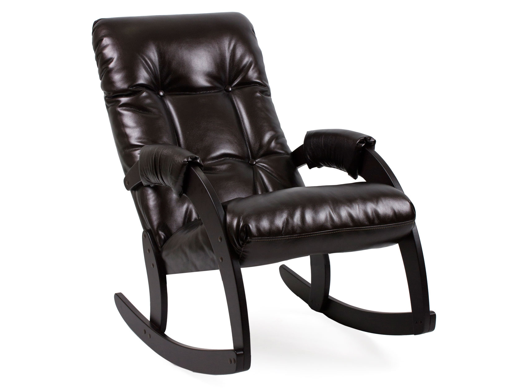 Кресло-качалка Мебель Импэкс Кресло-качалка Комфорт Модель 67 Oregon 120, иск. кожа, Венге