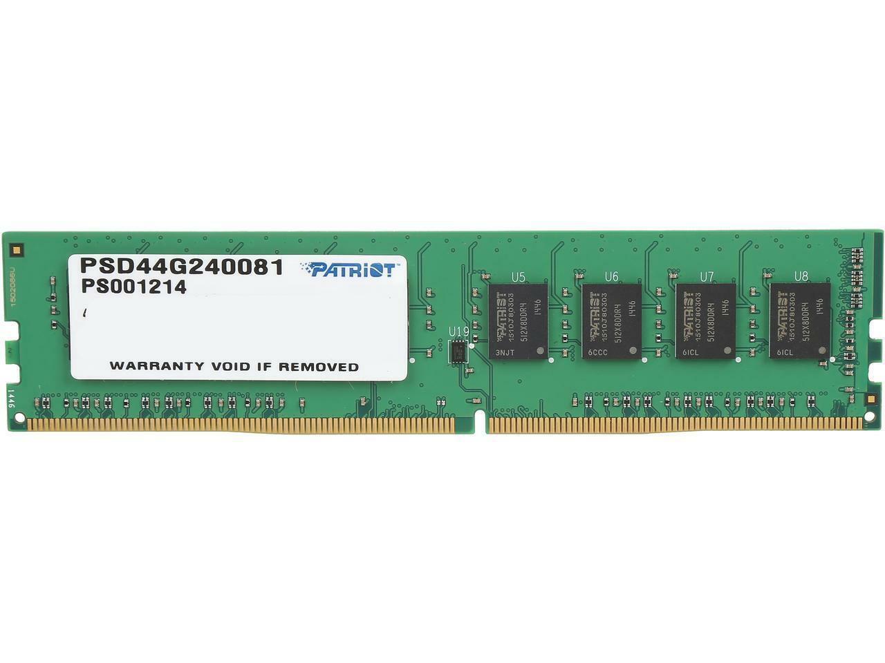 Оперативная память Patriot 4Gb DDR4 2400MHz (PSD44G240081)