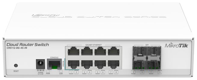 Коммутатор Mikrotik CRS112-8G-4S-IN White