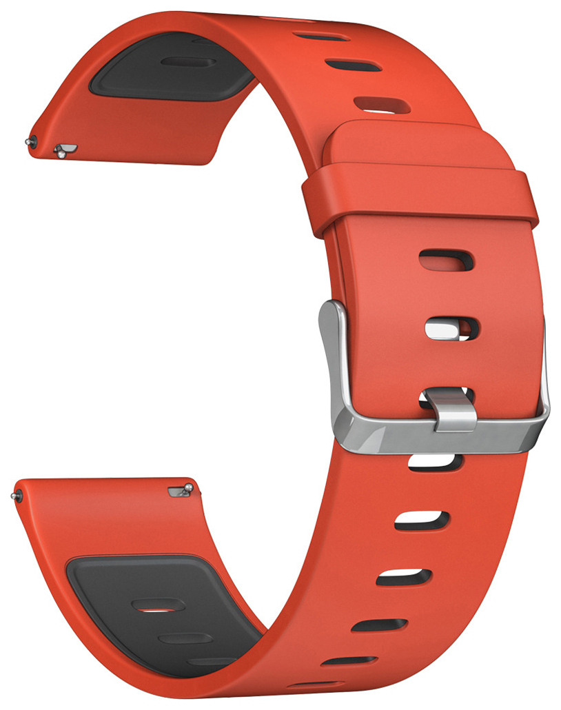 Ремешок для часов спортивный Lyambda "Adhara", универсальный (силикон, красный-черный)