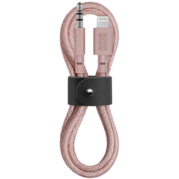 Мультимедийный кабель Native Union Lightning/AUX 3.5 мм, розовый