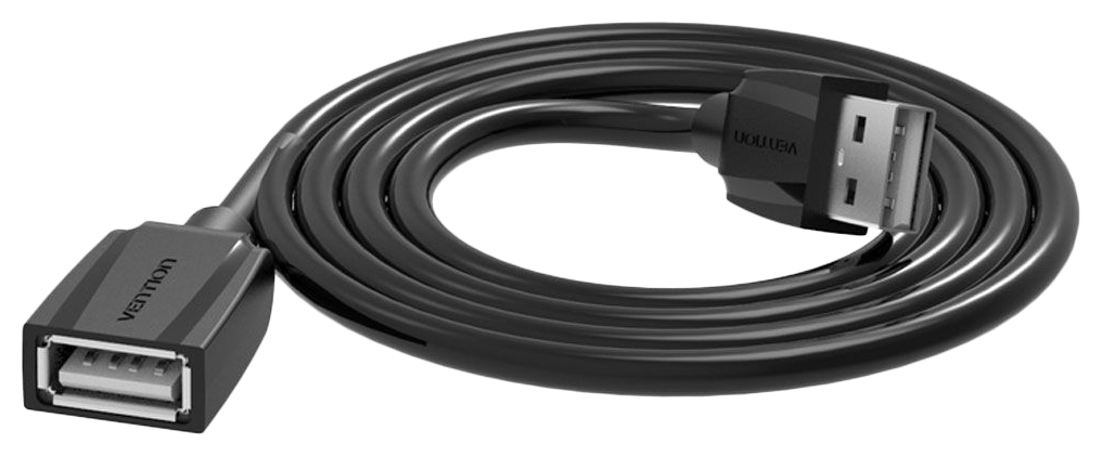 Кабель Vention USB A-USB A, M-F 0,5м Black (VAS-A44-B050)