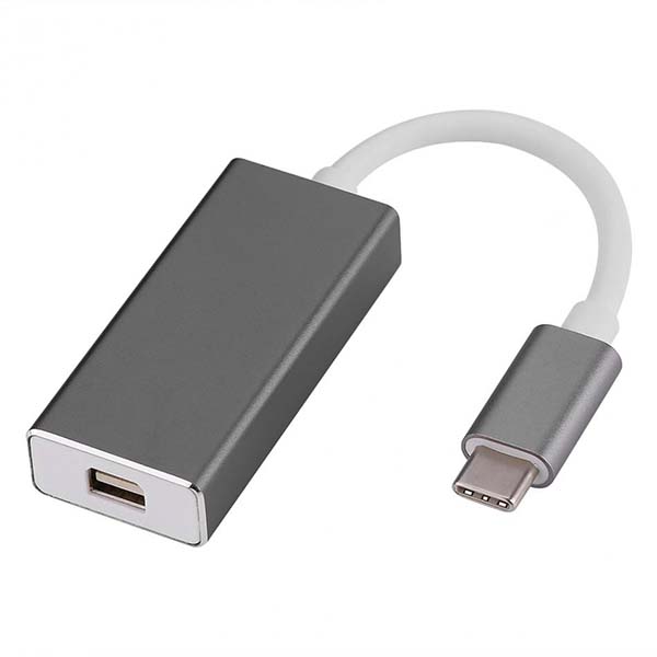 Адаптер RED LINE USB Type-C-Mini DisplayPort, M-F 0,12м Grey