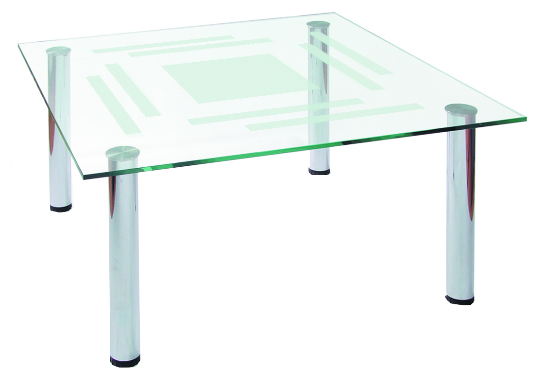 Журнальный столик Мебелик Робер 8М 853 80х80х43 см, хром
