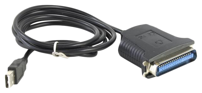 Кабель VCOM USB A-LPT, M-F 1,8м Black (VUS7052)