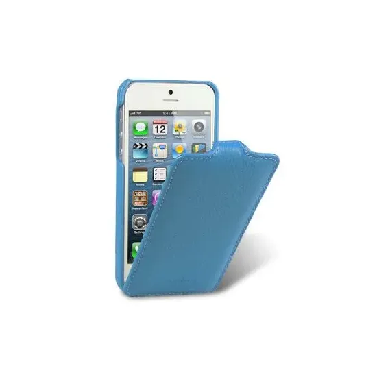 Кожаный чехол Melkco Jacka Type для Apple iPhone 5C голубой