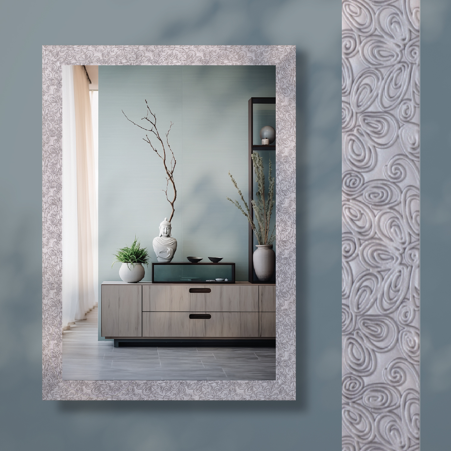 Зеркало настенное Alenkor Гранада серебро 50х70 см