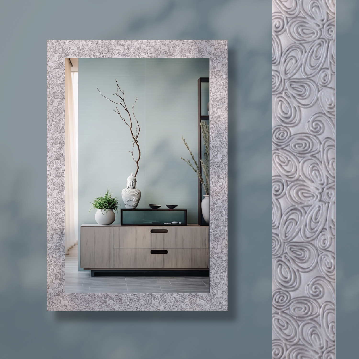 Зеркало настенное Alenkor Гранада серебро 40х60 см