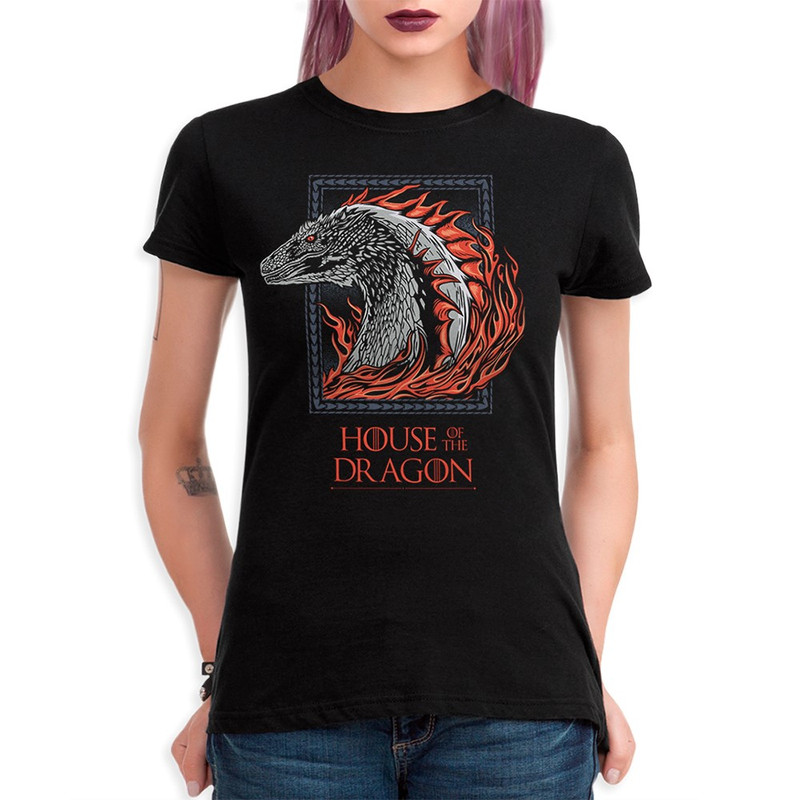 Футболка женская DreamShirts Studio Дом Дракона - Игра Престолов  черная L