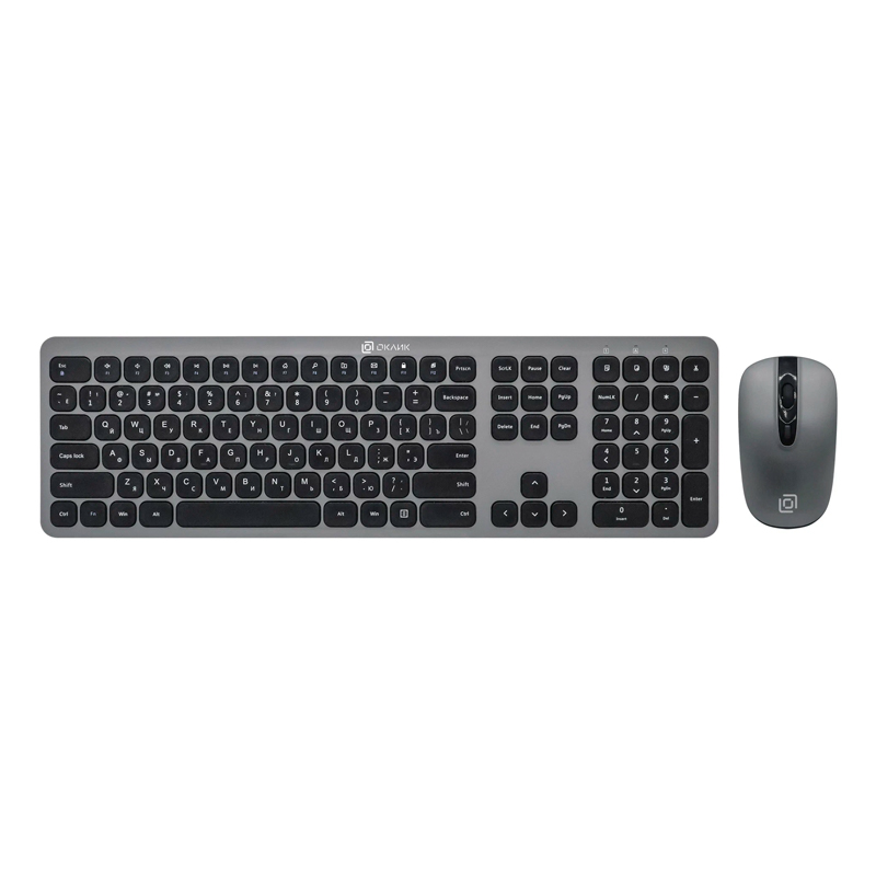 Комплект клавиатура и мышь Oklick 300M Black/White