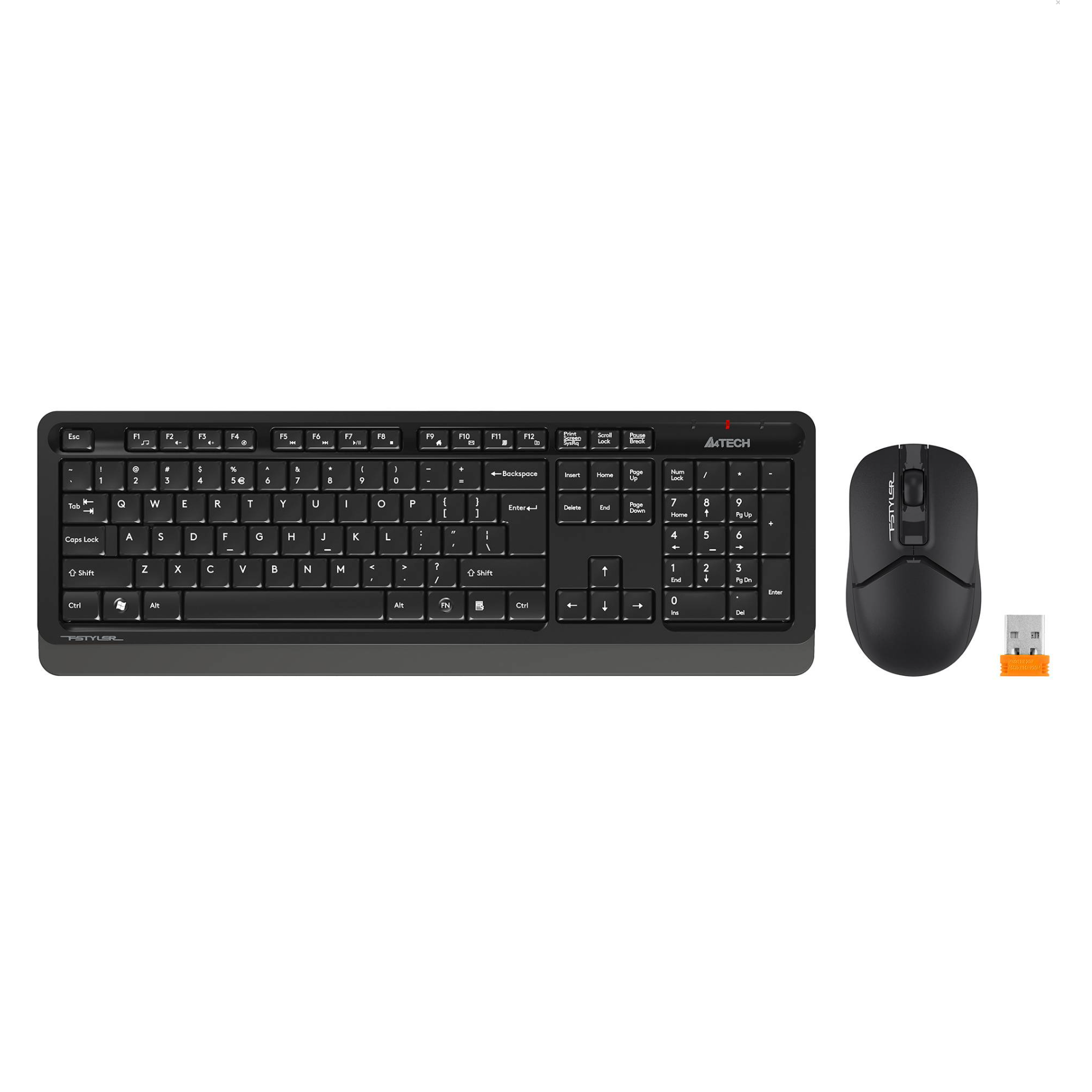 Комплект клавиатура и мышь A4tech Fstyler FG1012 Black/Gray