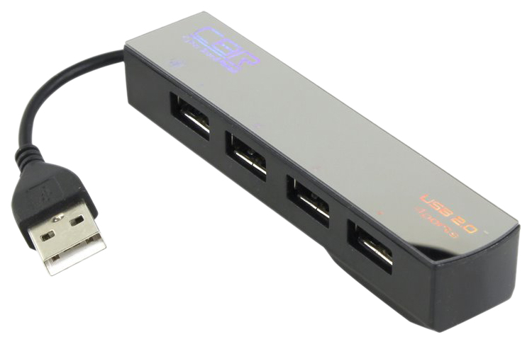 USB hub, хаб разветвитель-концентратор, 4 порта Af*2,0, CBR CH-123