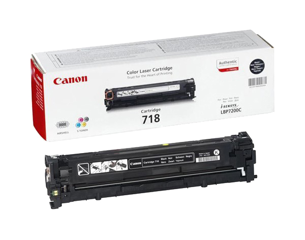 Картридж для лазерного принтера Canon 718BK (2662B005) черный, оригинал