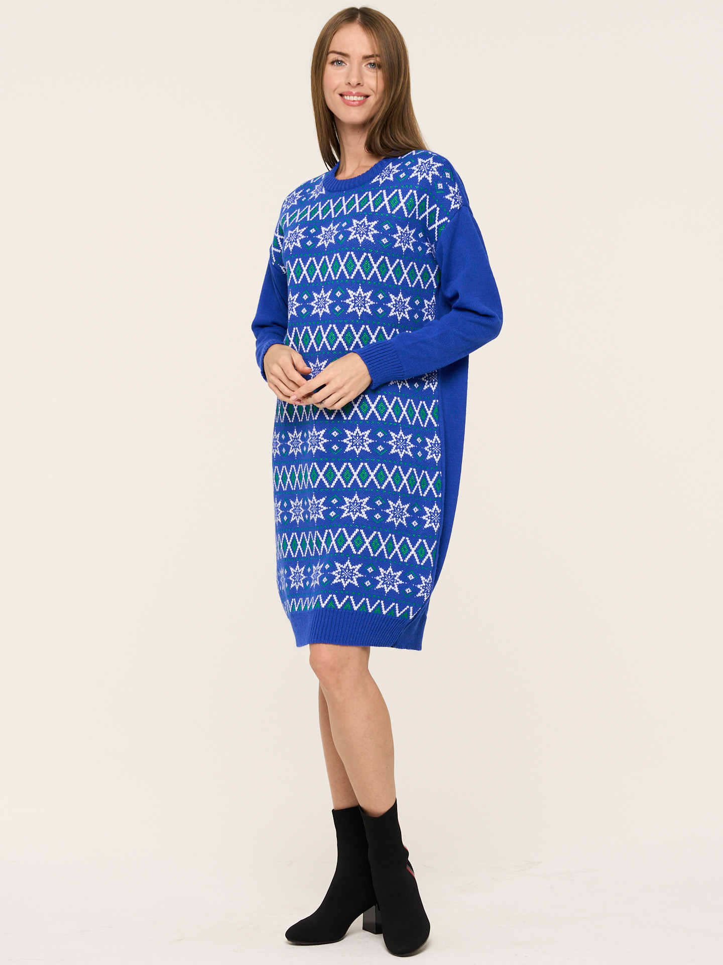 Платье женское VAY 5232-2498 синее 50 RU