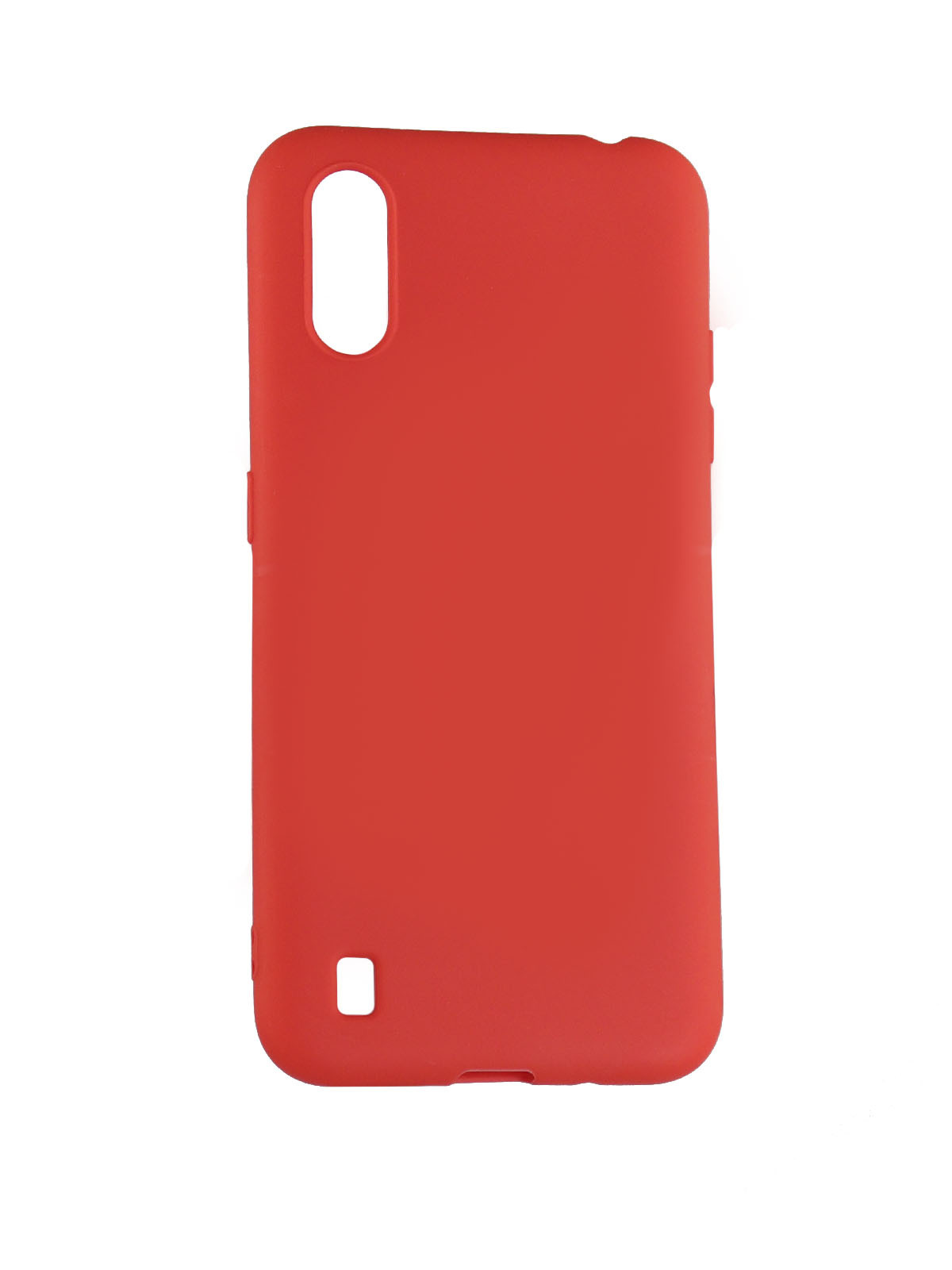 Силиконовый кейс LuxCase, Красный защитный чехол бампер для Samsung Galaxy A01, 62247