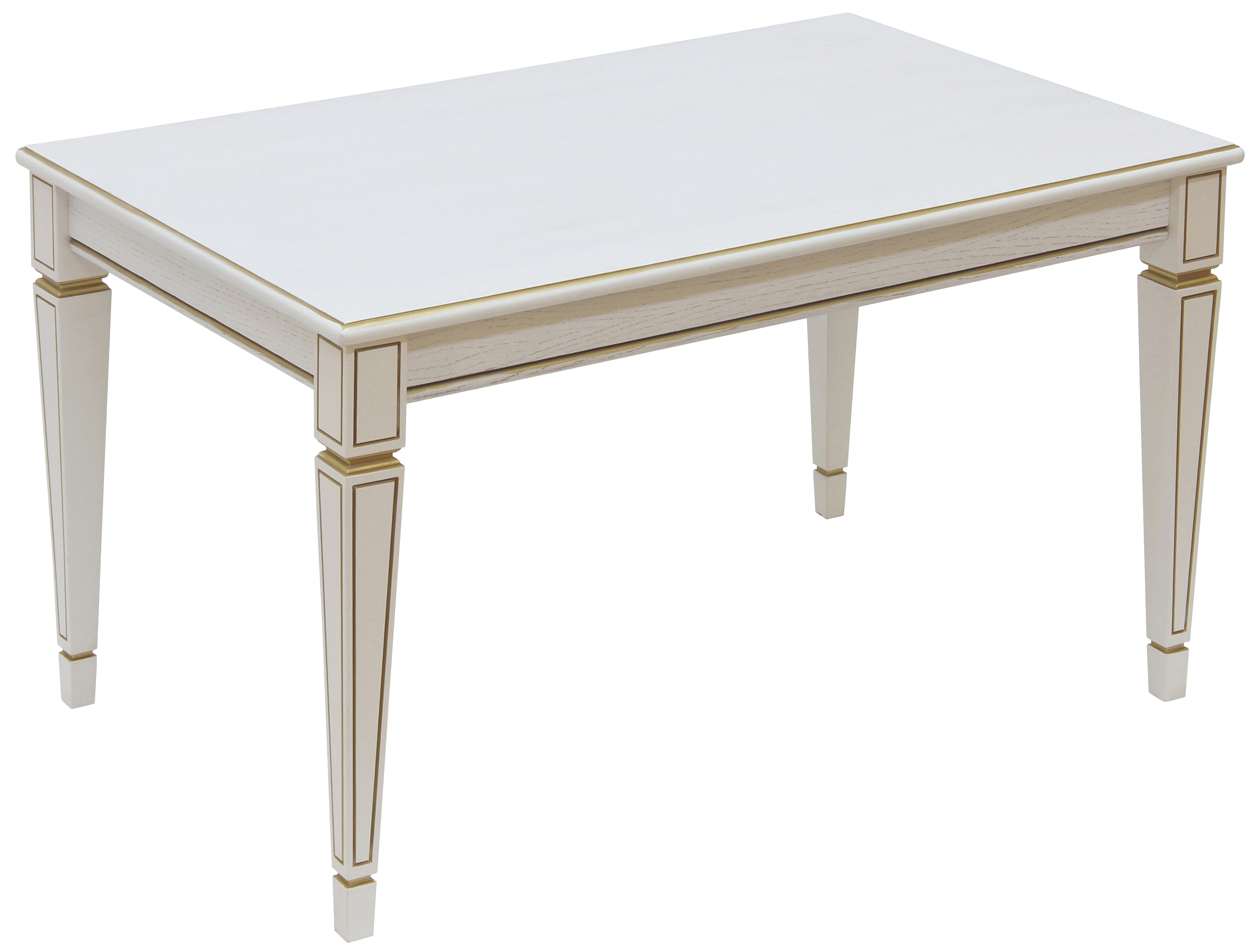 Журнальный столик Мебелик Васко В 81 В 81 92х58х52 см, белый ясень/золото