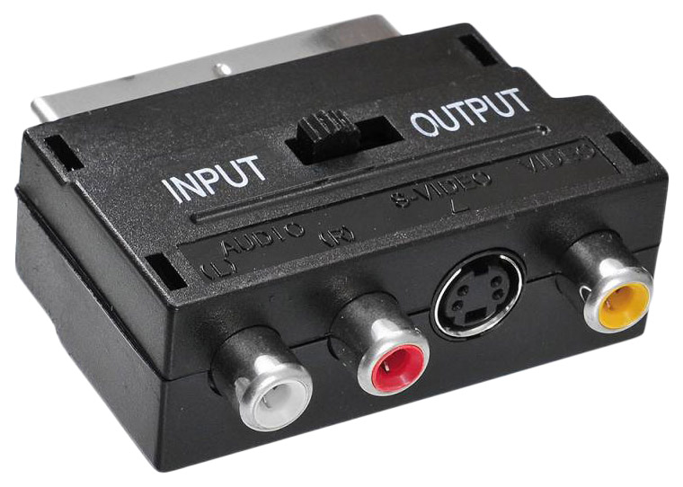 Переходник BURO SCART - 3RCA/S-Video Black (BSP005)