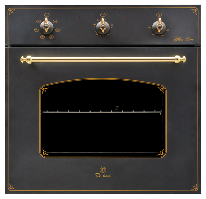 Встраиваемый электрический духовой шкаф DeLuxe 6006.03 ЭШВ-061 Gold/Black