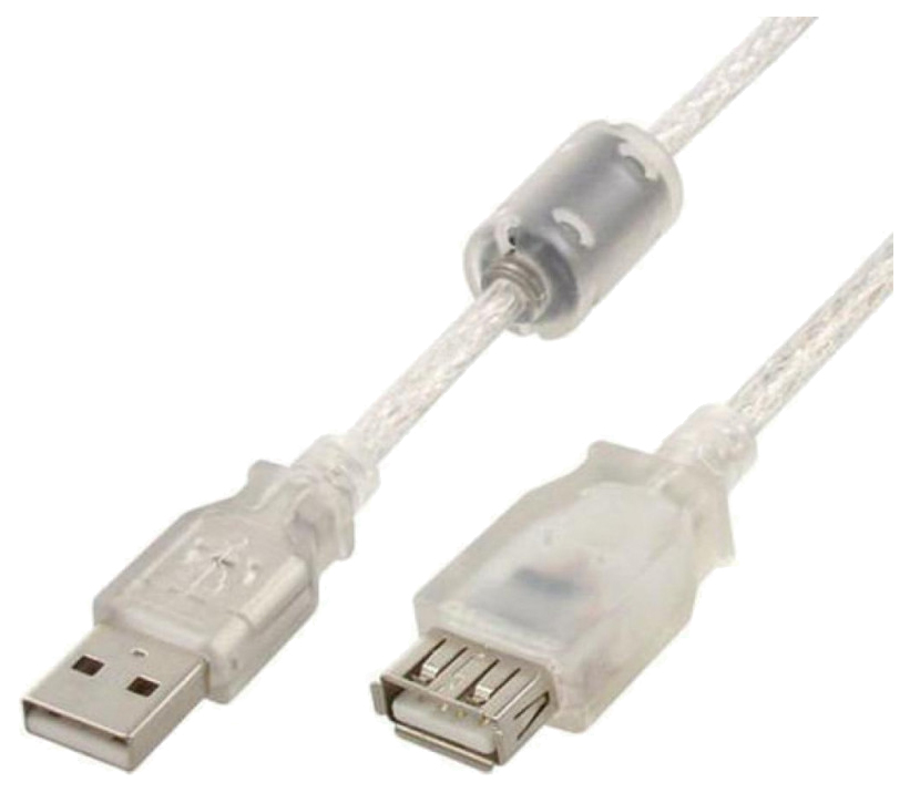 Кабель Cablexpert USB A-USB A, M-F 3м Transparent (CCF-USB2-AMAF-TR-10)