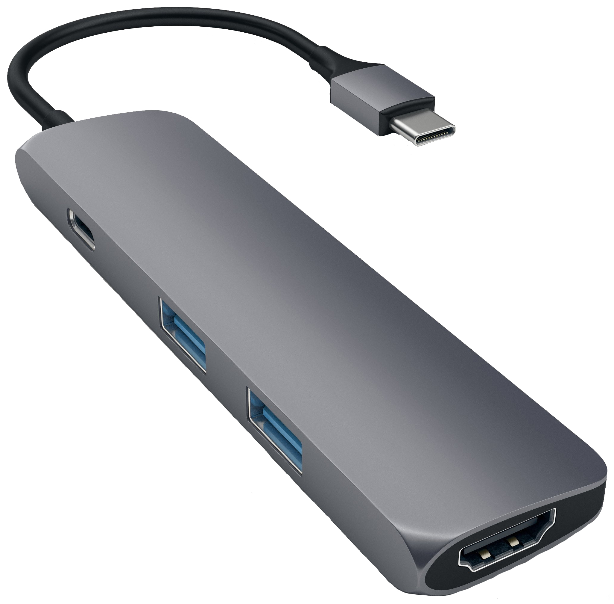 Разветвитель для компьютера Satechi Slim Aluminum Type-C Multi-Port Adapter ST-CMAM Gray