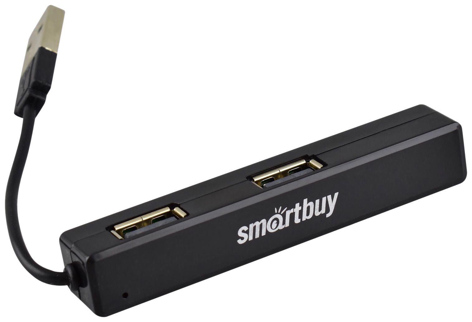 USB hub, хаб разветвитель-концентратор, 4 порта Af*2,0, Smartbuy 408, черный
