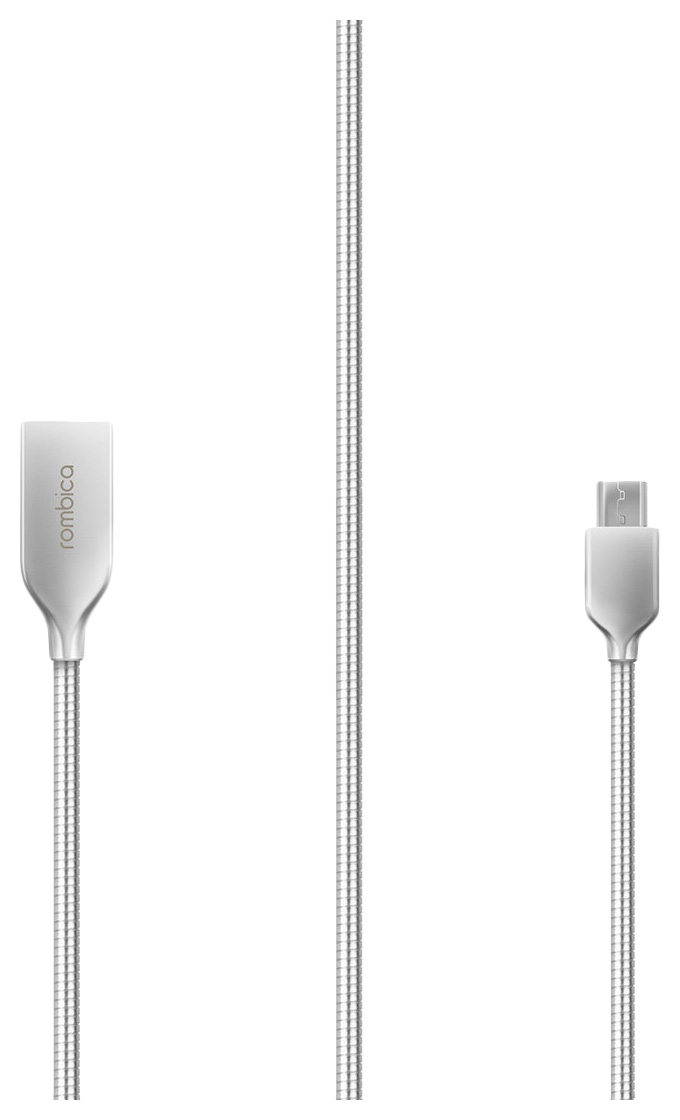 Кабель Rombica AS-10 microUSB 1м Silver