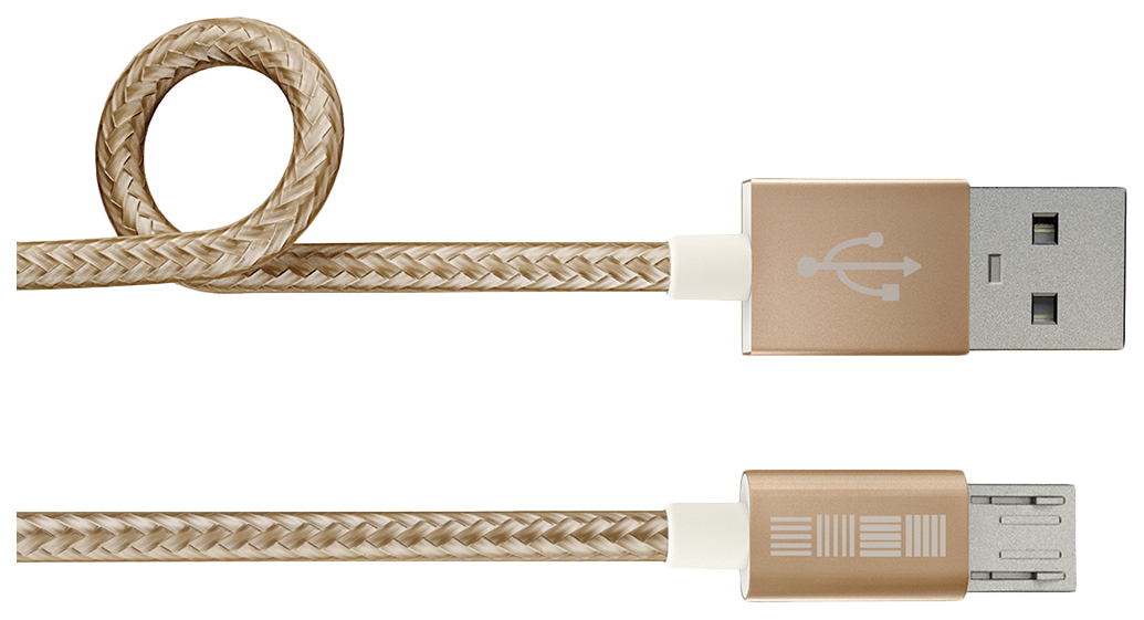 Кабель InterStep microUSB 1м Gold