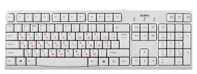 Проводная клавиатура Sven KB-S300 White (SV-016647)