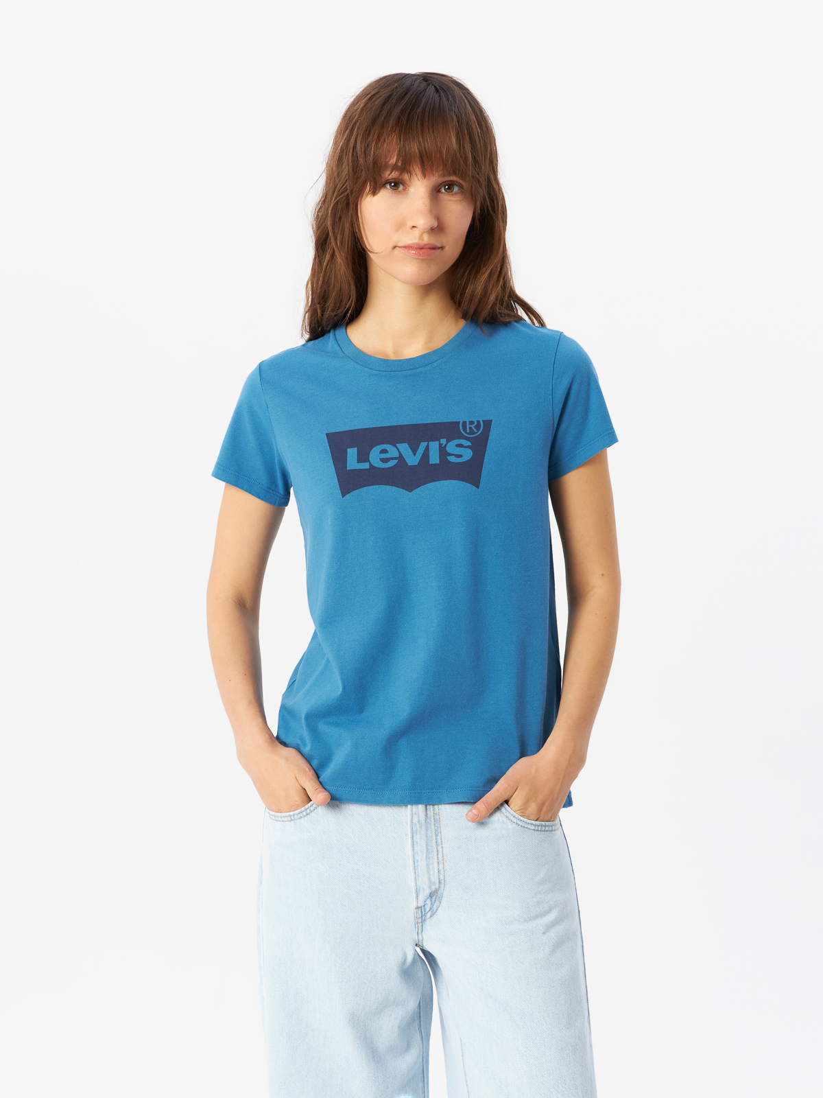 Футболка женская Levi's 17369-2020, синяя, размер L