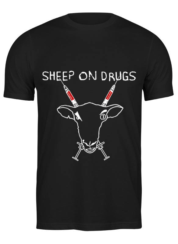Футболка мужская Printio Sheep on drugs черная M