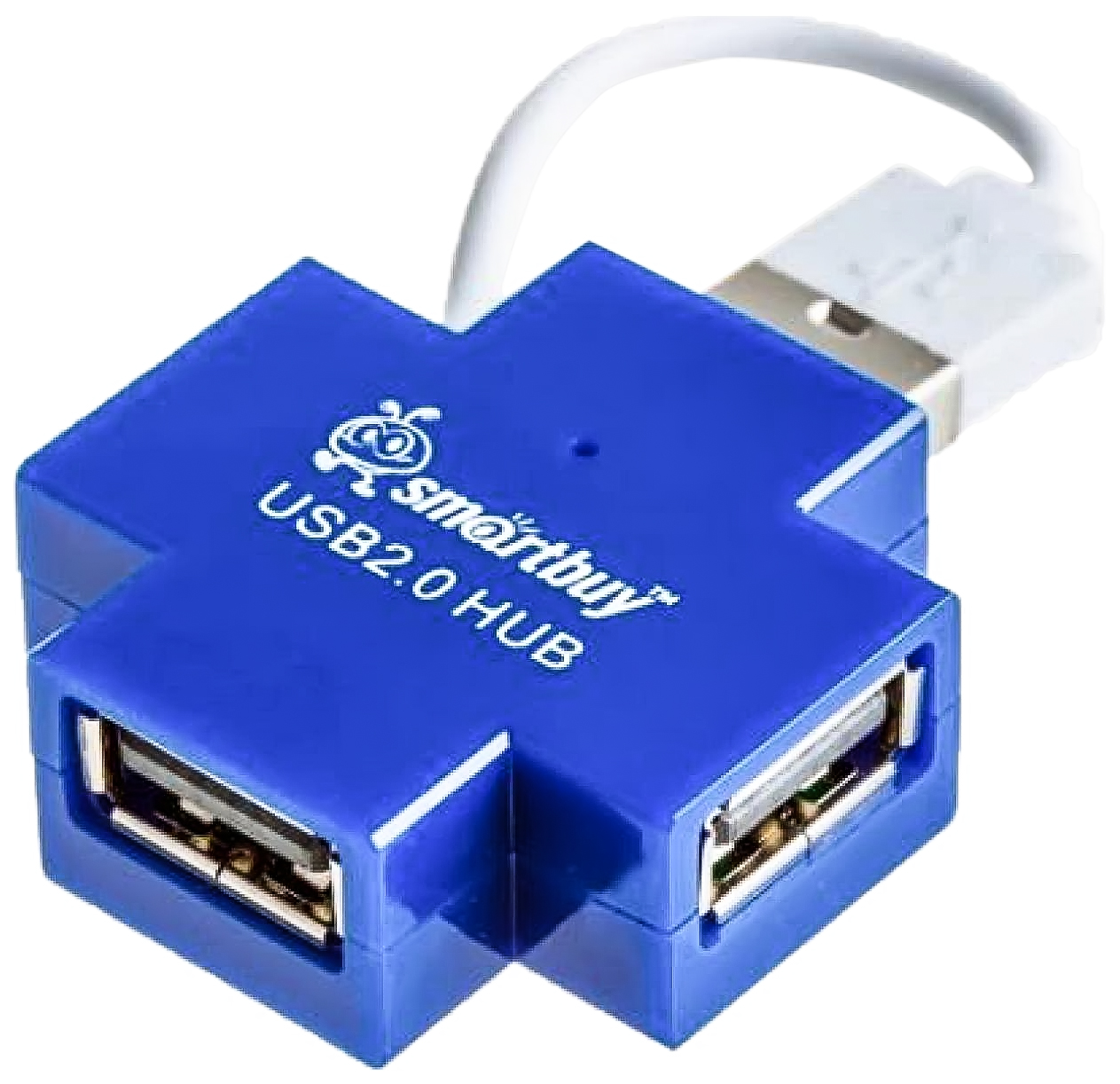 USB hub, хаб разветвитель-концентратор, 4 порта Af*2,0, Smartbuy 6900, голубой