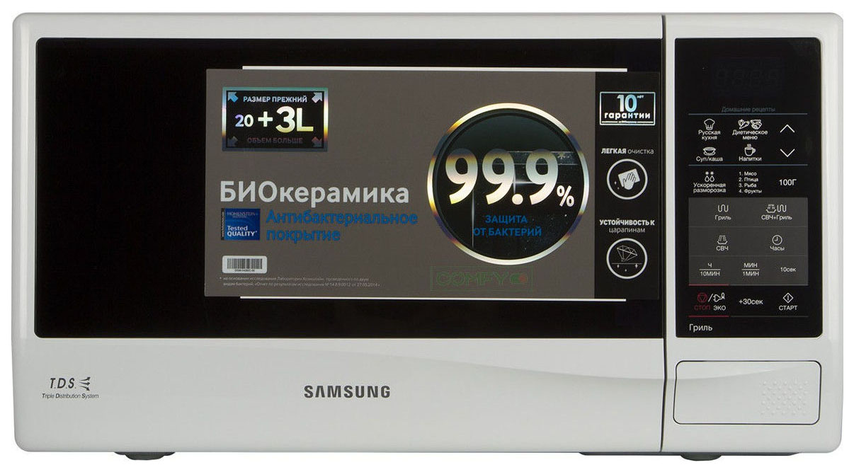 Микроволновая печь с грилем Samsung GE83KRW-2/BW white
