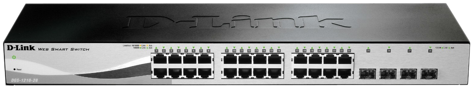 Коммутатор D-Link Web Smart DGS-1210-28/C1A Grey/Black