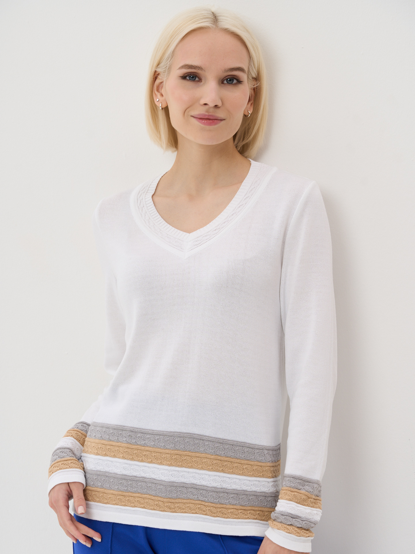 Пуловер женский VAY 9231-94049 белый 48-50 RU