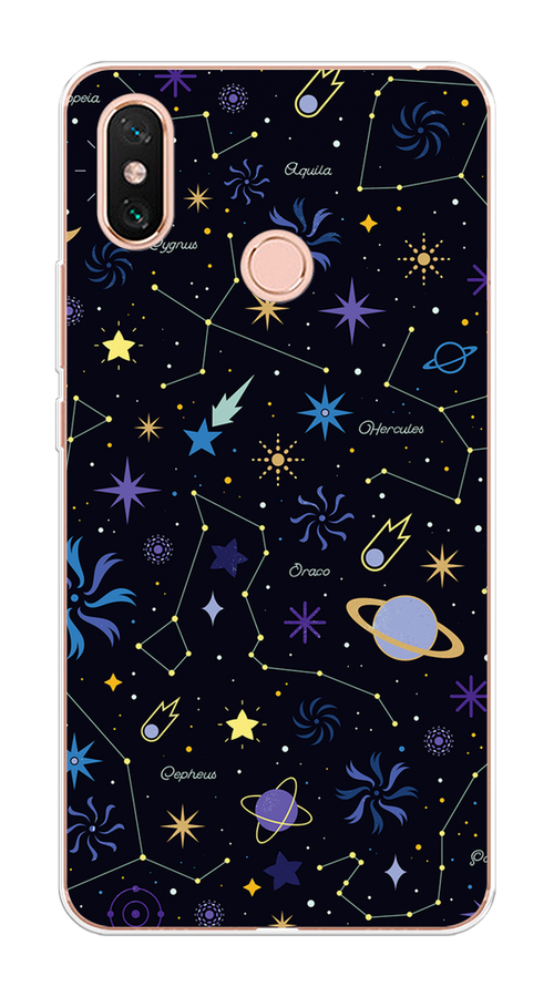 Чехол на Xiaomi Mi Max 3 "Цветной космос"