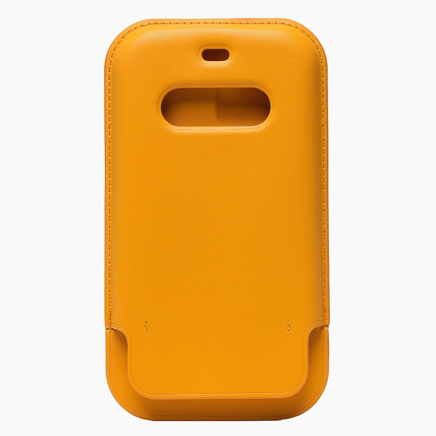 Чехол iPhone 12, iPhone 12 Pro кожаный конверт с MagSafe <золотой апельсин>