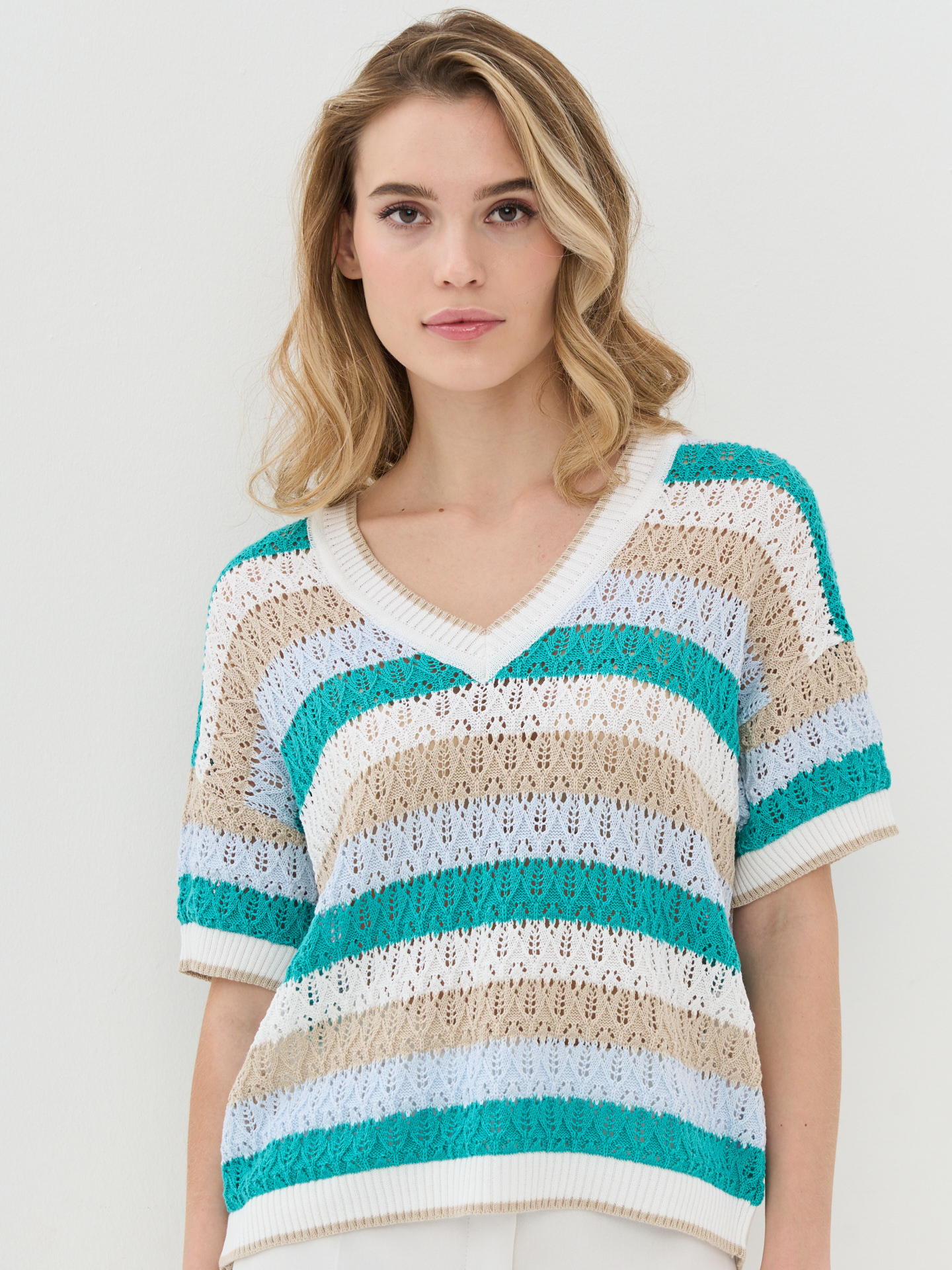 Пуловер женский VAY 5231-41250 разноцветный 54 RU