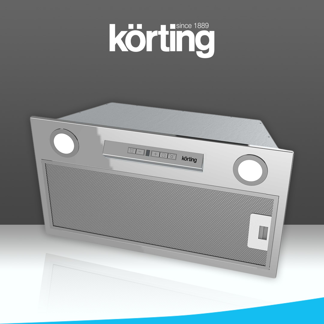 Вытяжка встраиваемая Korting KHI 6755 X серебристый, серый