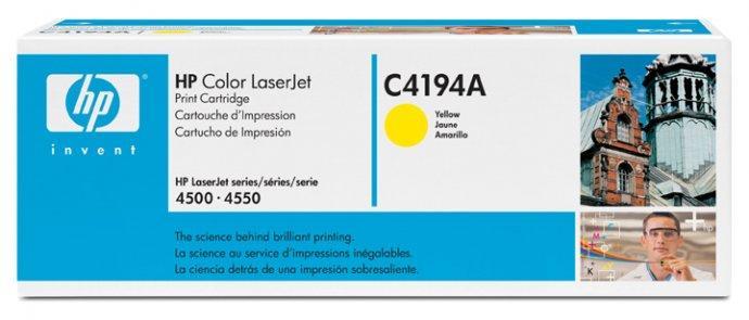 Картридж для лазерного принтера HP C4194A, желтый, оригинал
