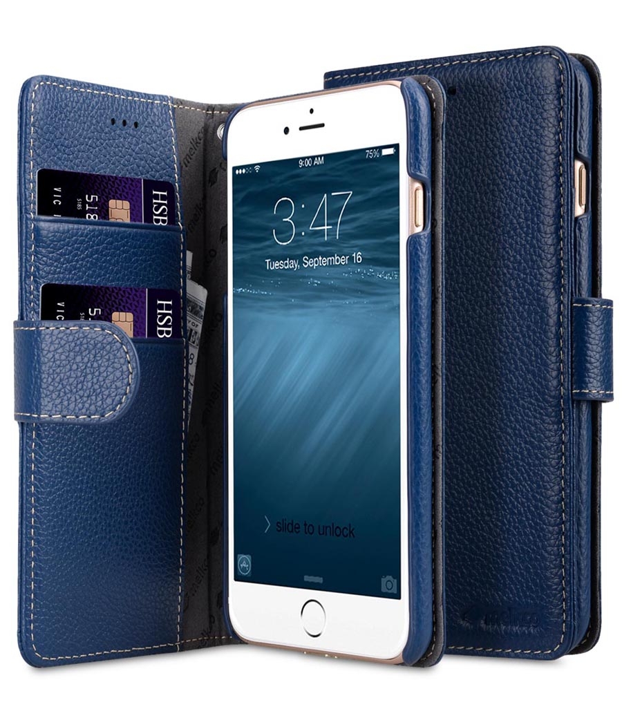 Чехол Melkco для Apple iPhone 7 Plus/8 Plus - Wallet Book Type, Dark Blue