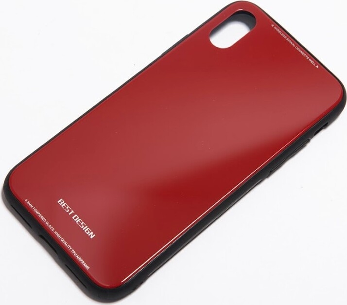 Чехол TFN для Iphone X Glass red