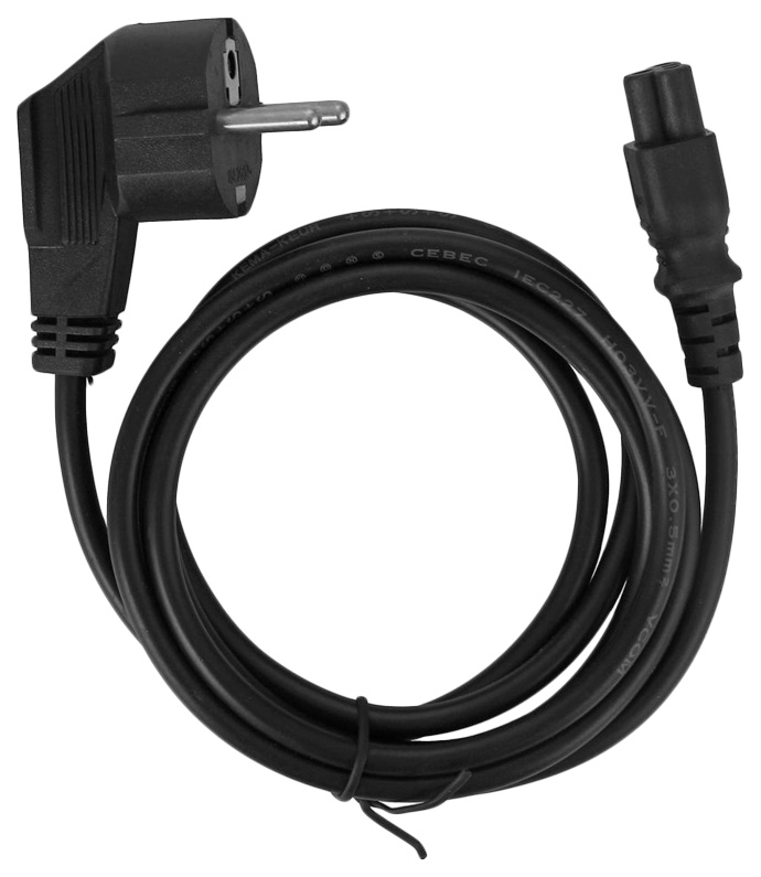 Кабель VCOM IEC 320 C5-CEE 7/7, M-F 1,8м Black (CE022-1.8M)