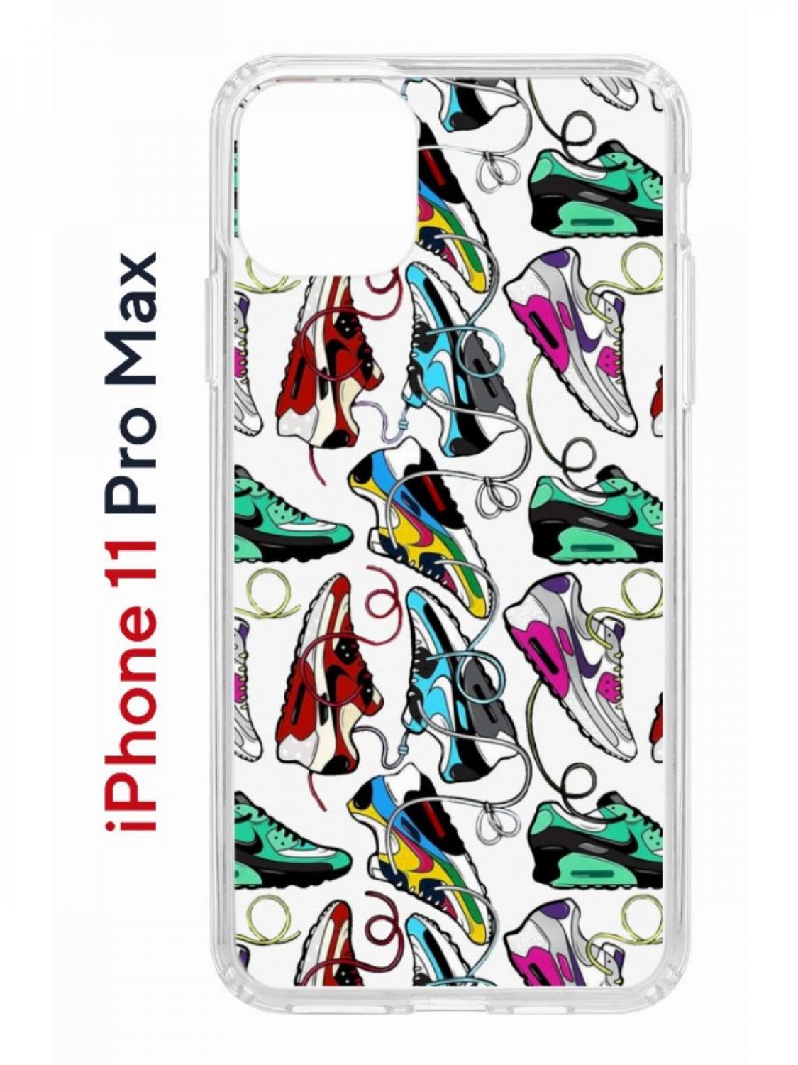 Чехол на iPhone 11 Pro Max Kruche Print Кроссы Nike Air Max, бампер с защитой камеры