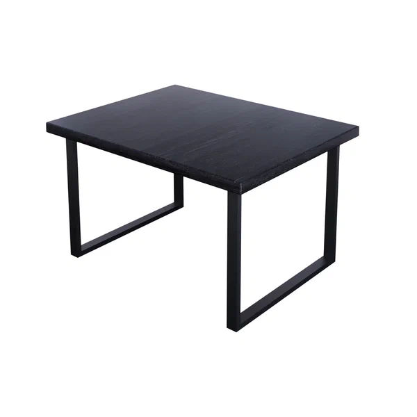 Журнальный стол Solarius Loft металл-дерево 100х80х50, цвет черного оникса, черные ножки